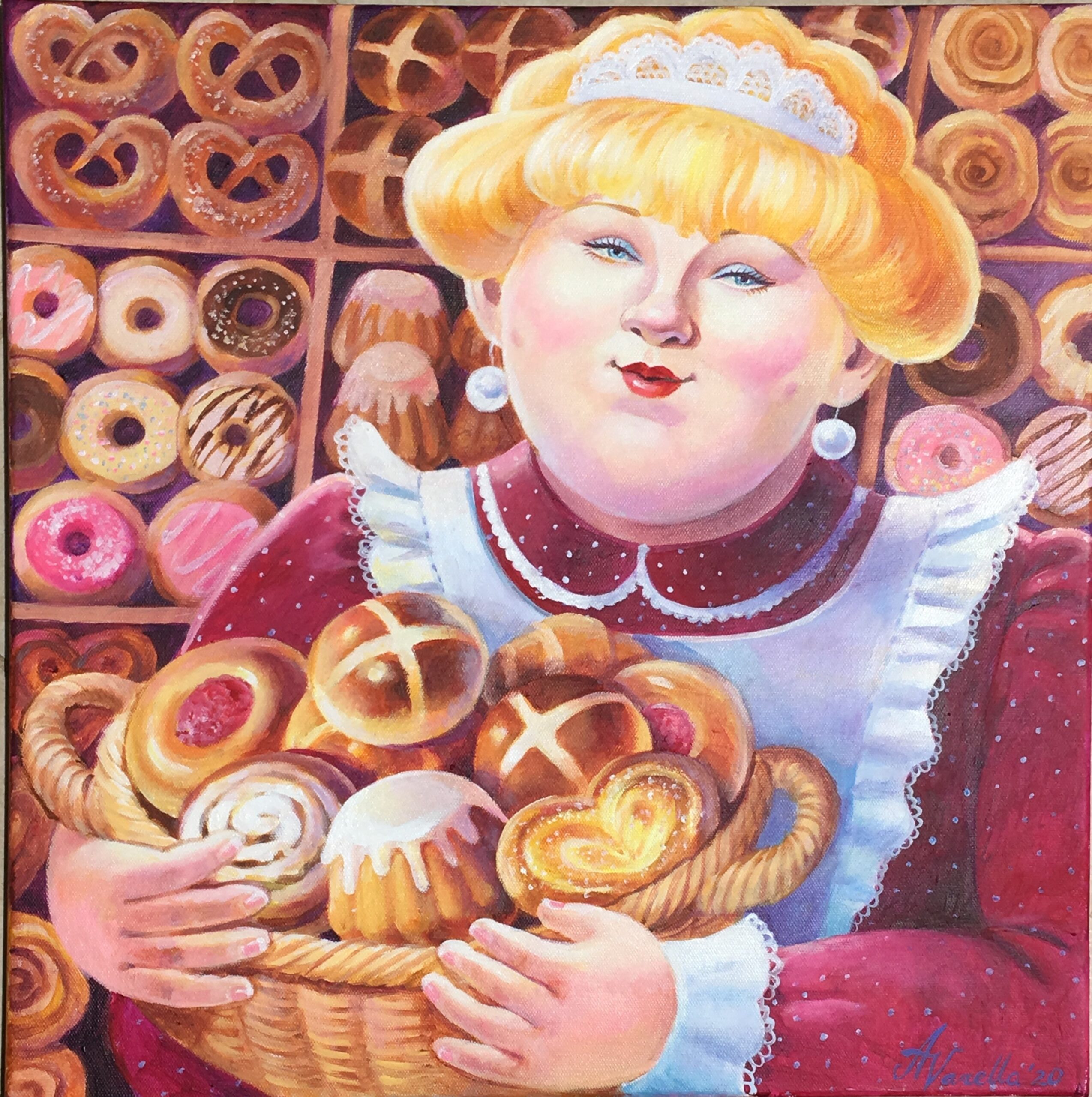 Buy The Pastry Lady Art Work Online - Canvas ClubCanvas Club